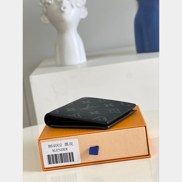 Louis Vuitton Men Replica M64002 Slender Wallet Monogram Eclipse Canvas ...