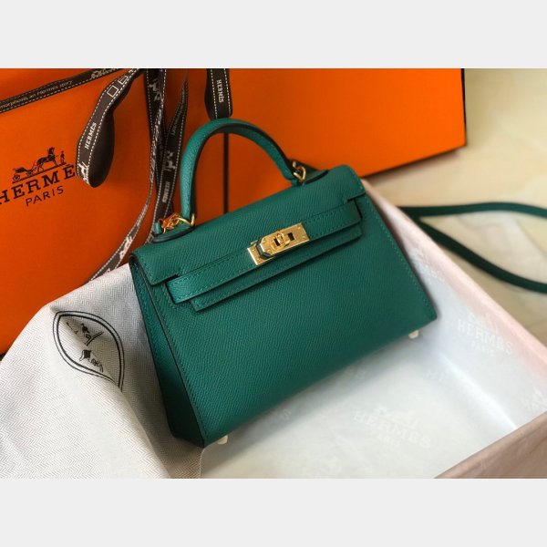Hermes Mini Kelly Replica Army Green Handbag Epsom Leather – Borse ...