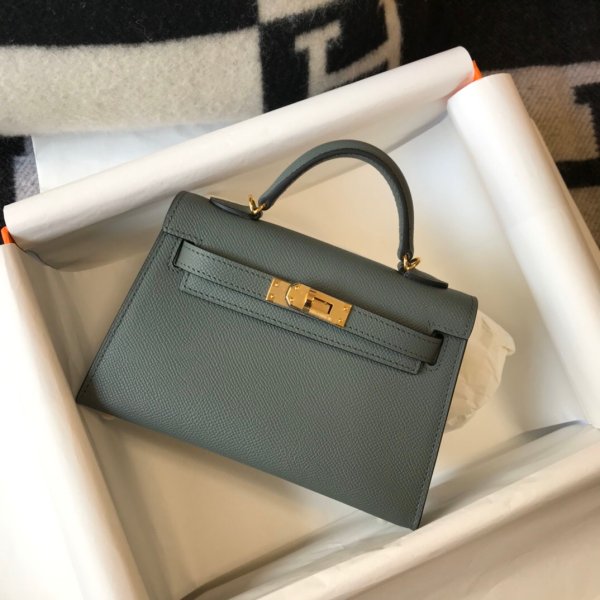 Hermes Replica Mini Kelly Epsom Leather Armygreen Borse – Borse Firmate ...